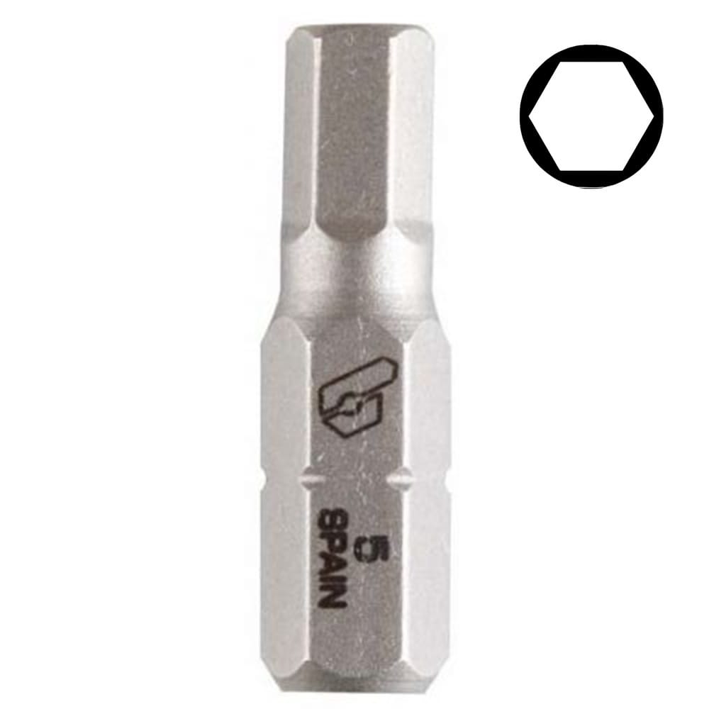 Punta Atornillador Allen de 1/4 - Hexagonal 3MM X 1" (Pack 5 C/U ...