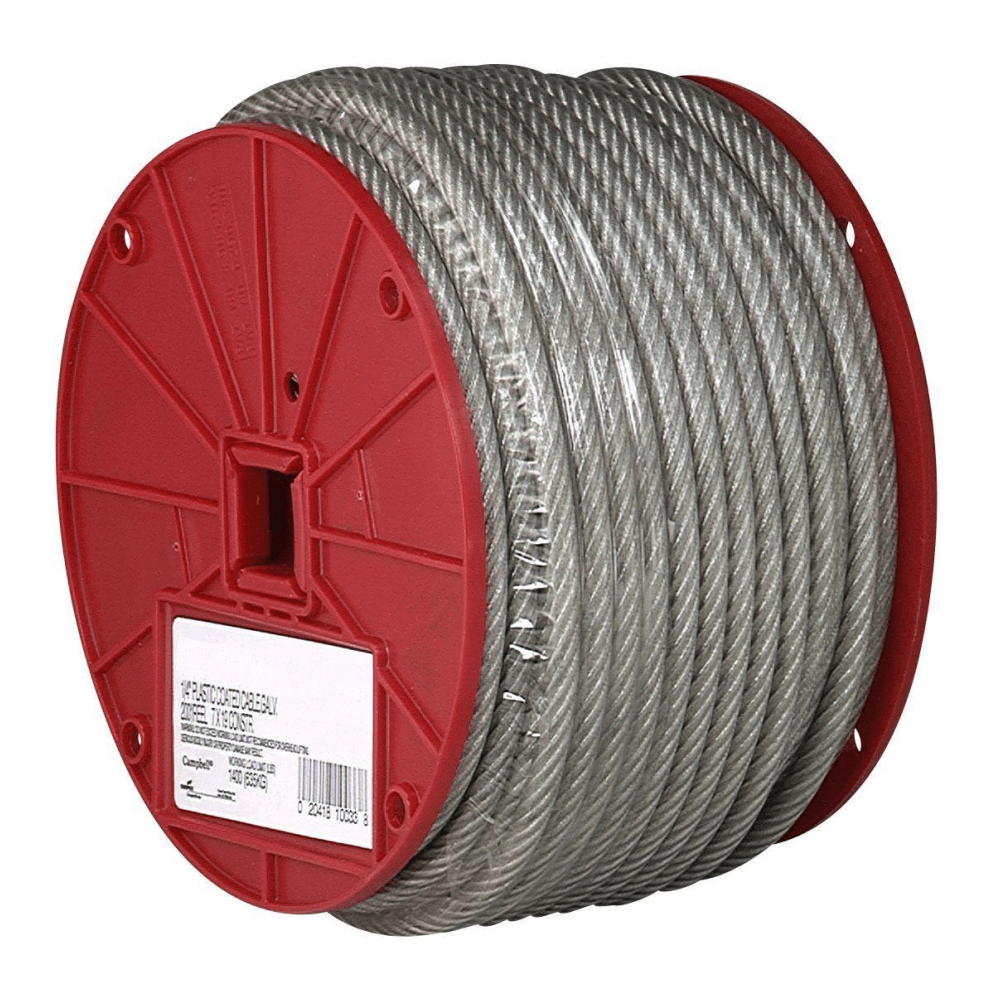Cable Acero Galvanizado F/Vinil (7X7) 1/8 - 3/16 Capacidad 340 Lbs ...